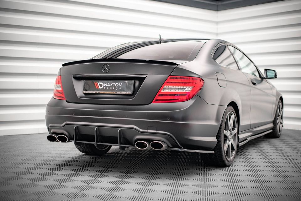 Gloss Black Spoiler to suit Mercedes Benz W204 C204 C class Sedan Coup ...