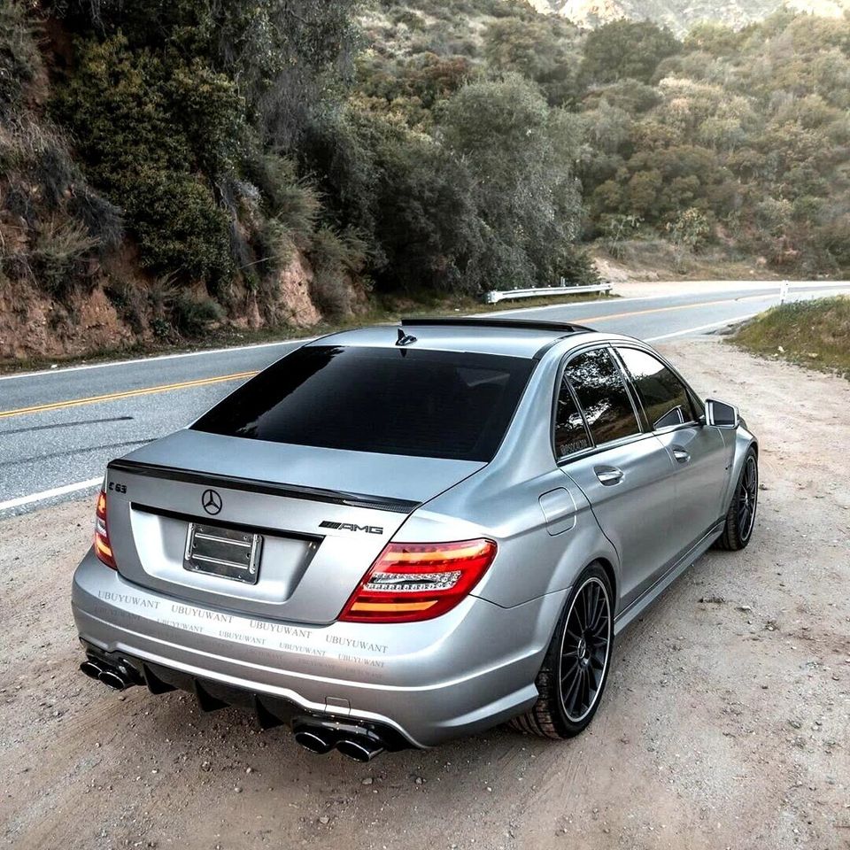 Gloss Black Spoiler to suit Mercedes Benz W204 C204 C class Sedan Coup ...