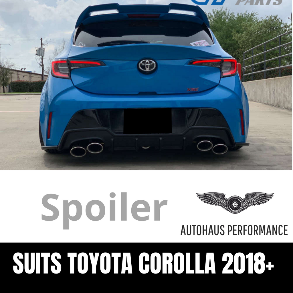 Toyota Corolla Hatch 2018 - 2023 Gloss Black Rear Mid Wing Spoiler Hat ...