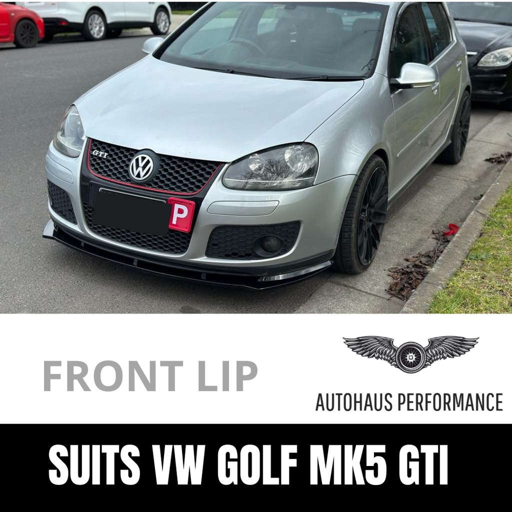 Gloss Black front lip splitter to suit VW Volkswagen Golf MK5 GTI ...