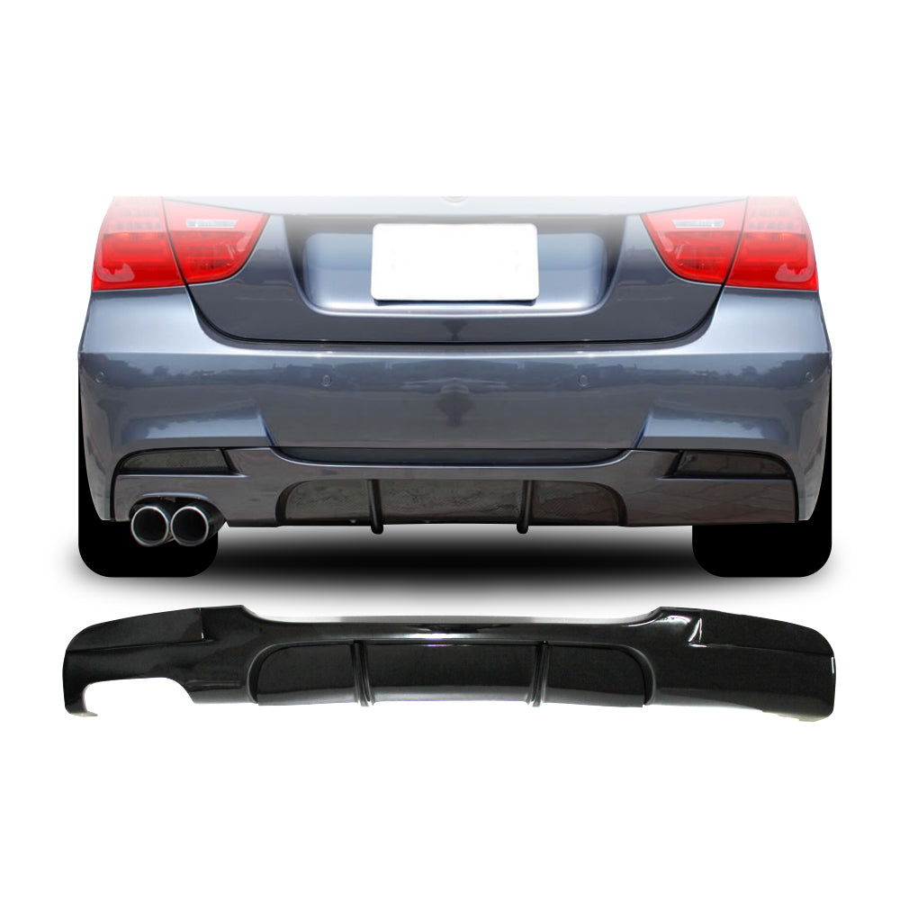Gloss Black Rear Diffuser for BMW 3 series E90 E91 M-TECH M-SPORT ...