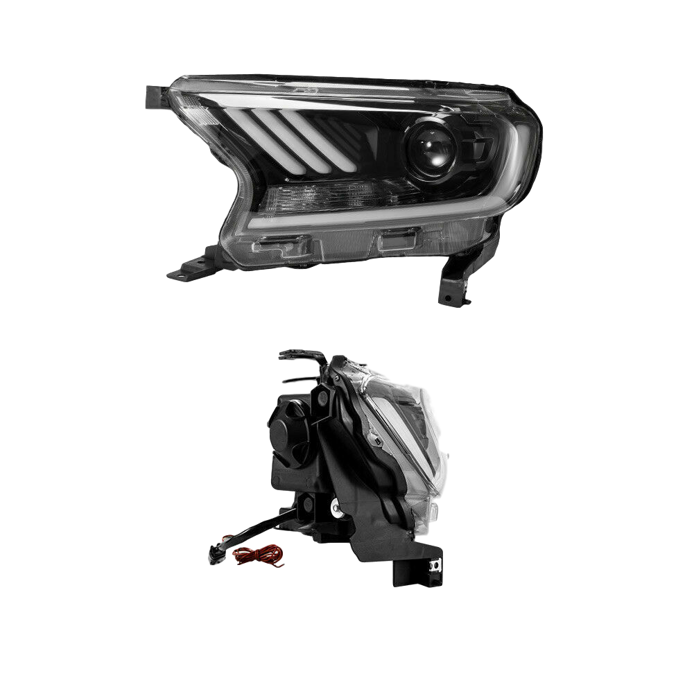 MUSTANG STYLE LED SEQUENTIAL HEADLIGHTS TO SUIT FORD RANGER PX2 MK2 20 ...