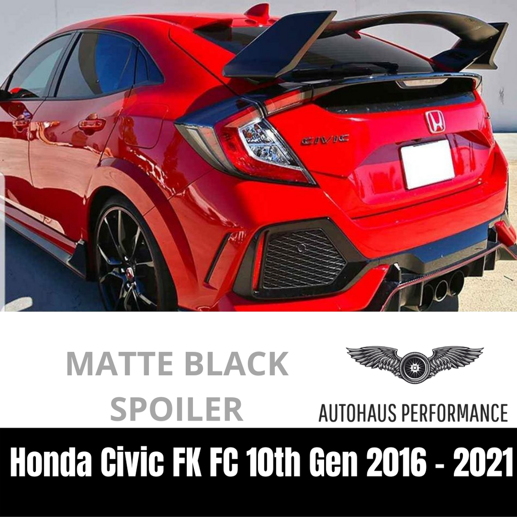 Honda Civic FK FC 10th Gen 2016 to 2021 Hatch Spoiler Type R style RS ...