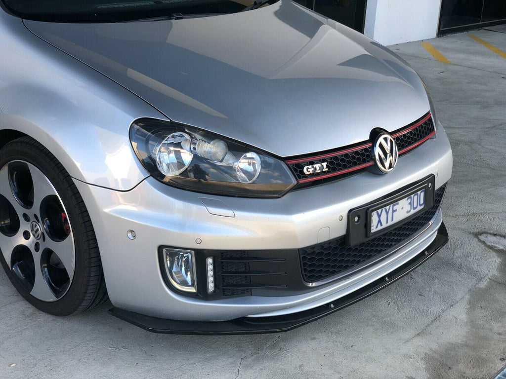 Gloss Black VW Golf MK6 Volkswagen Golf GTI Front Splitter Lip ...