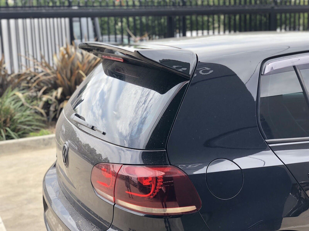 Gloss Black VW Golf MK6 Volkswagen Golf GTI R Rear Boot spoiler Wing L ...