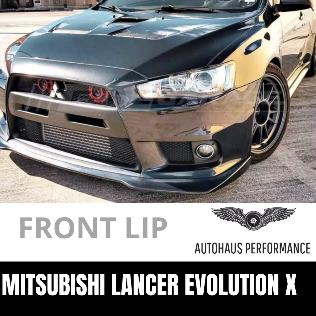 Mitsubishi Lancer Evolution X Front Lip Matte Black Bumper Lip EVO X ...