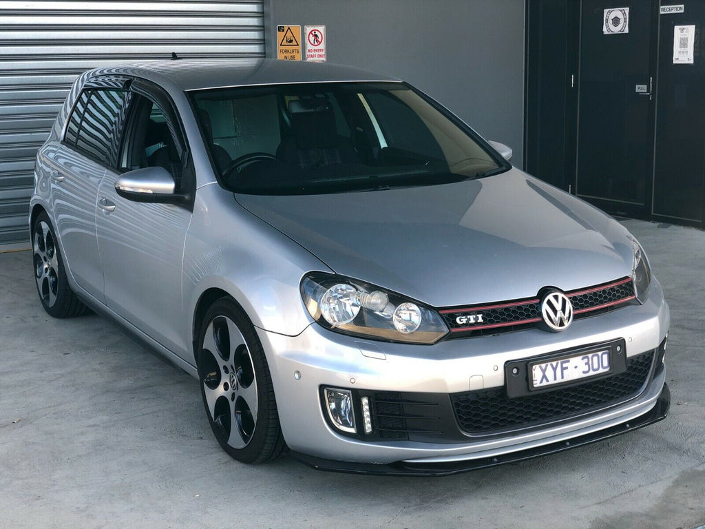 Gloss Black VW Golf MK6 Volkswagen Golf GTI Front Splitter Lip ...