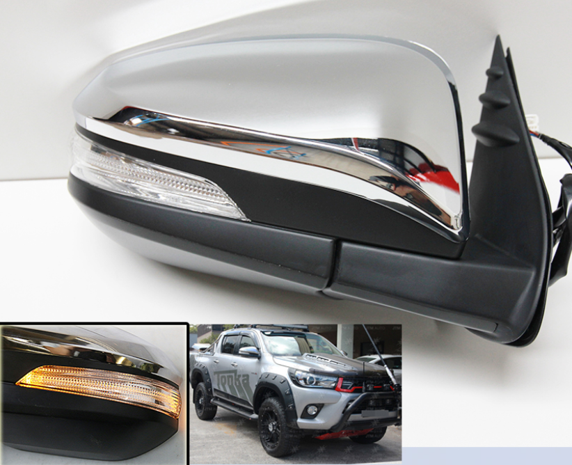 ELECTRIC POWERED MIRRORS WITH INDICATOR TO SUIT TOYOTA HILUX REVO 2015 ...