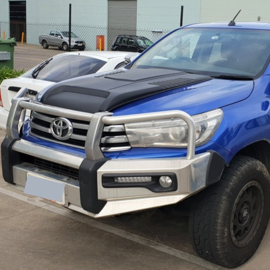 MATTE BLACK BONNET SCOOP TO SUIT TOYOTA HILUX REVO SR SR5 2015-2020 ...