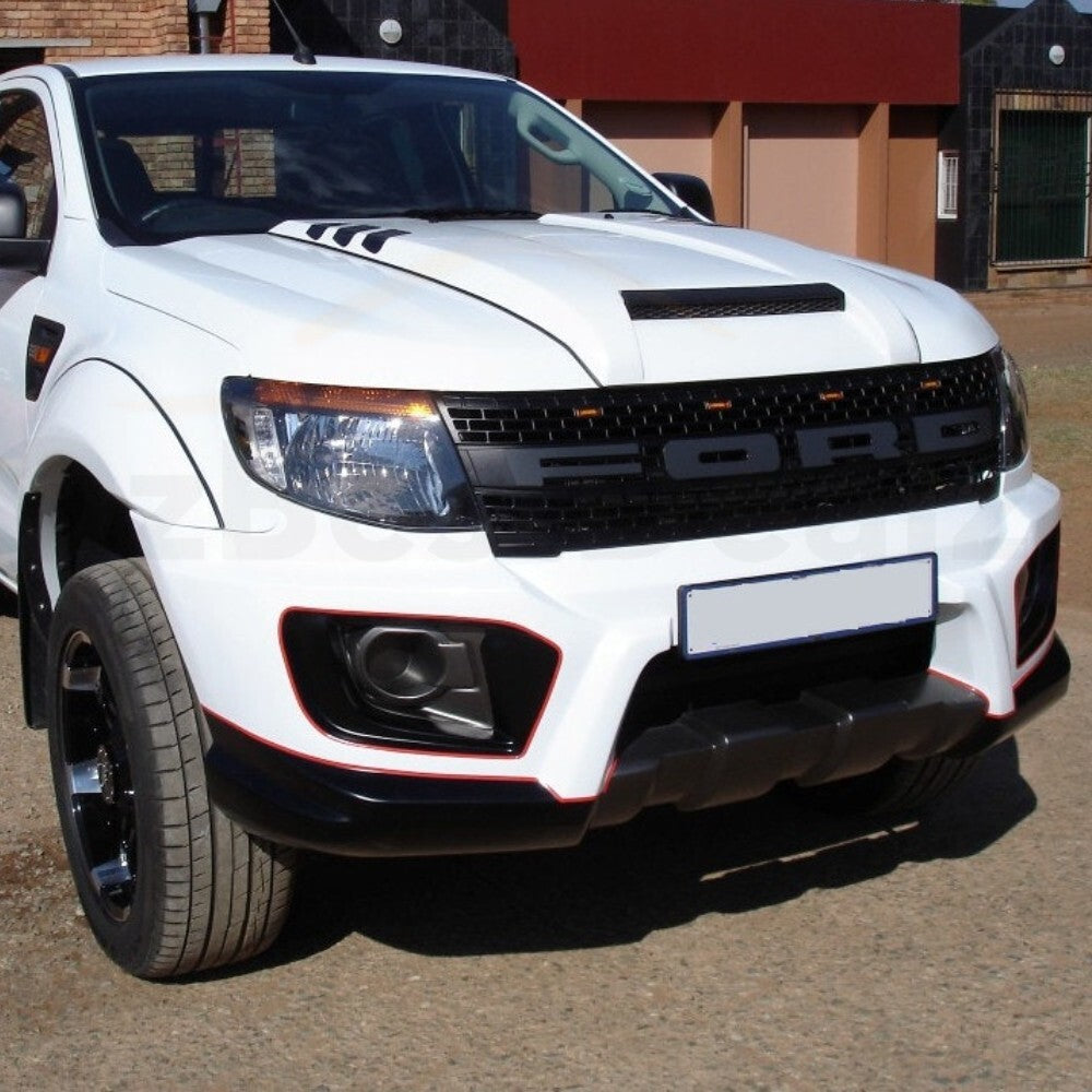 GLOSS WHITE BONNET SCOOP TO SUIT FORD RANGER 2011-2015 PX1 MK1 ...