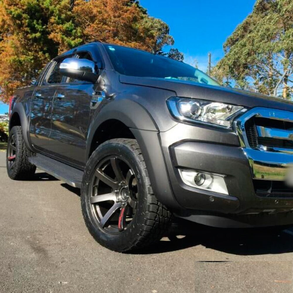 MATTE BLACK SLIMLINE FLARES TO SUIT FORD RANGER PX2 MK2 2015-2018 ...